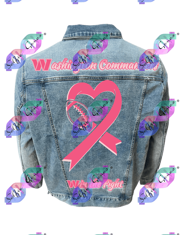 Breast Cancer Denim Jackets - Selfie Genes